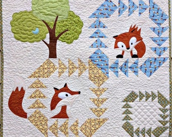 Fox quilt pattern | Etsy