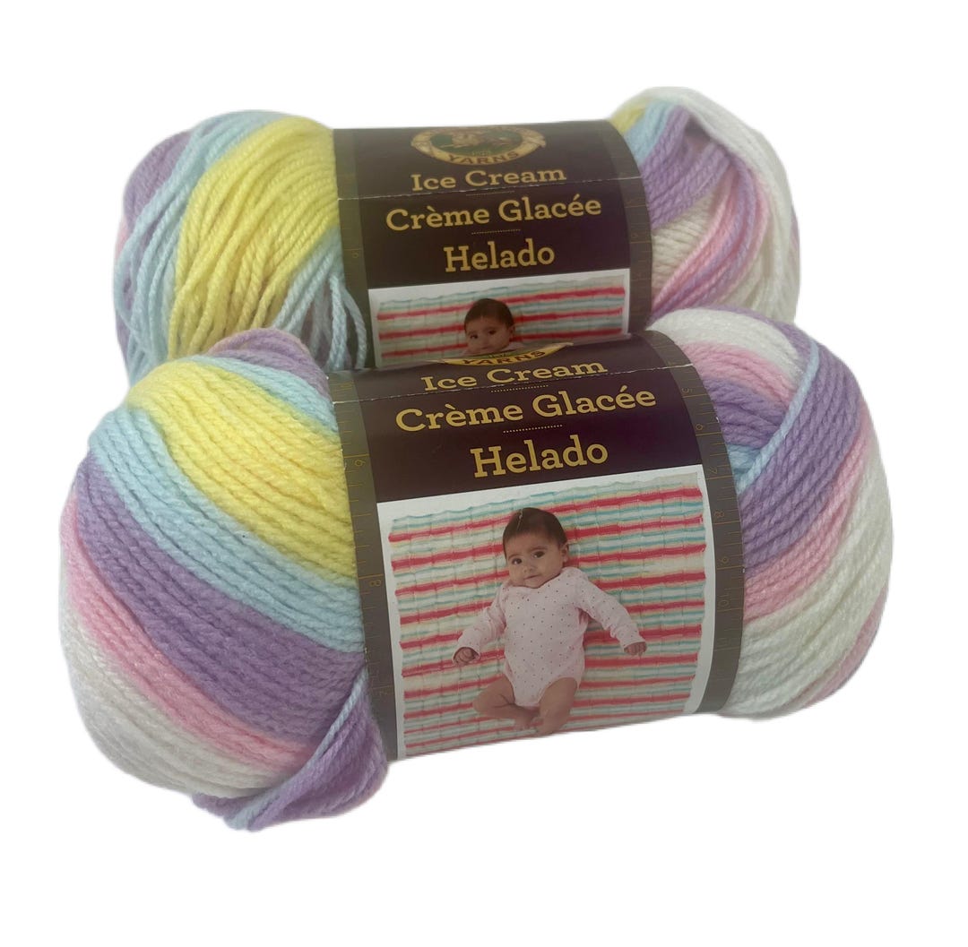 Ice Cream - Cotton Candy - Baby Yarn by Lion Brand Yarns - Set of Two ...