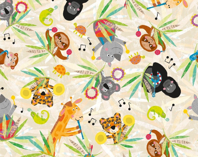 Forest Fables Fabric by Paintbrush Studios Woodland Animal Village 100% ...