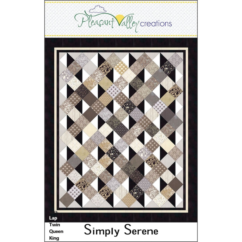 Simply Serene Easy Quilt Pattern Precut Friendly Geometric Basket Weave ...