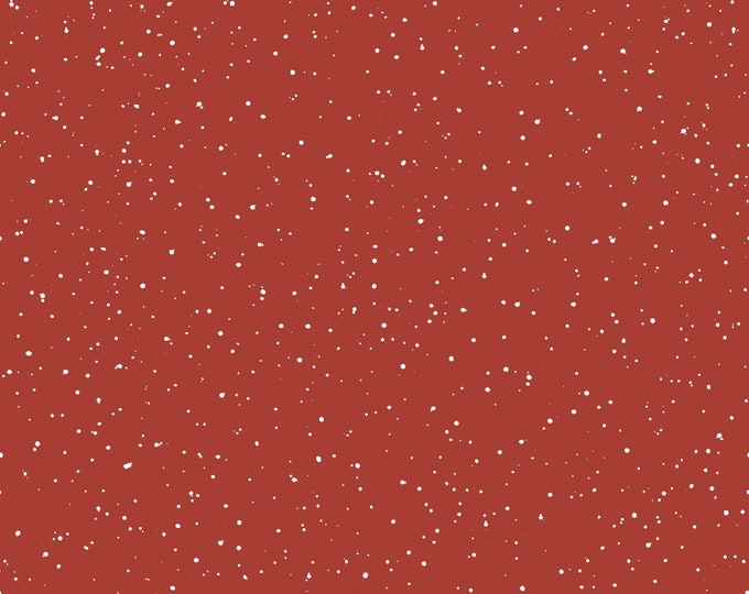 Red Christmas Blender - Speckled Red Fabric - One Snowy Day Snow Fabric ...