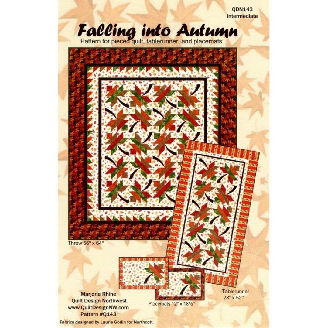 Falling Into Autumn Quilt Pattern - Pattern for Pieced Quilt ...