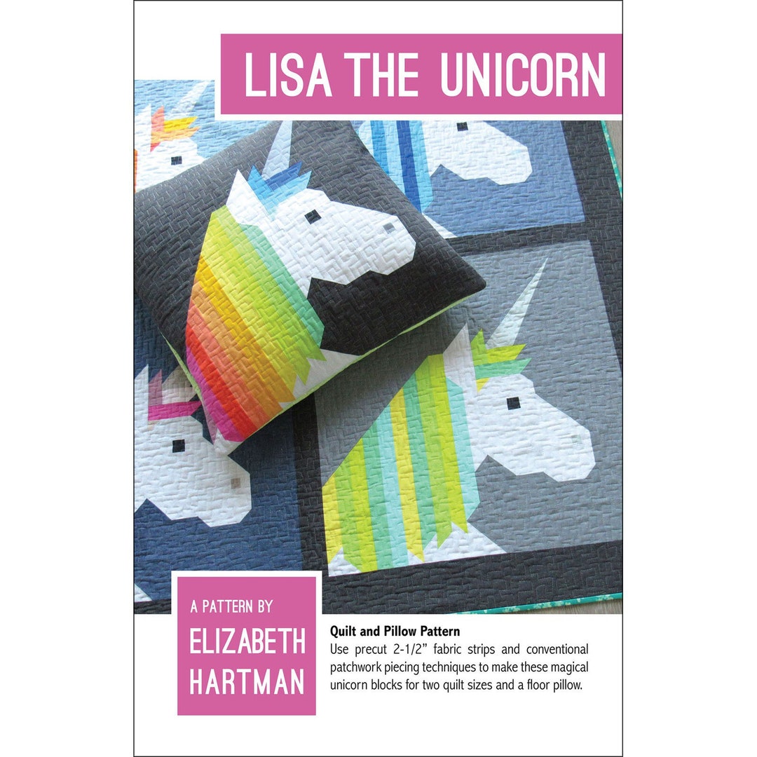 Lisa the Unicorn Quilt Pattern by Elizabeth Hartman - Unicorn Patchwork ...