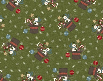 Christmas Flannel Fabric Holiday Scenic by the Yard 100% - Etsy