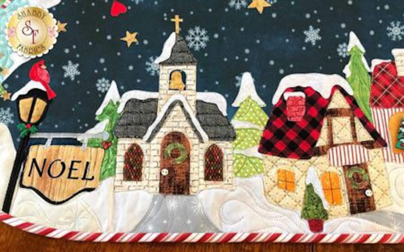 CHRISTMAS EVE Table Runner Applique Quilt Pattern by Shabby Fabrics ...