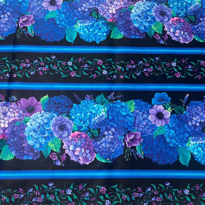 Hydrangea Fabric - Etsy