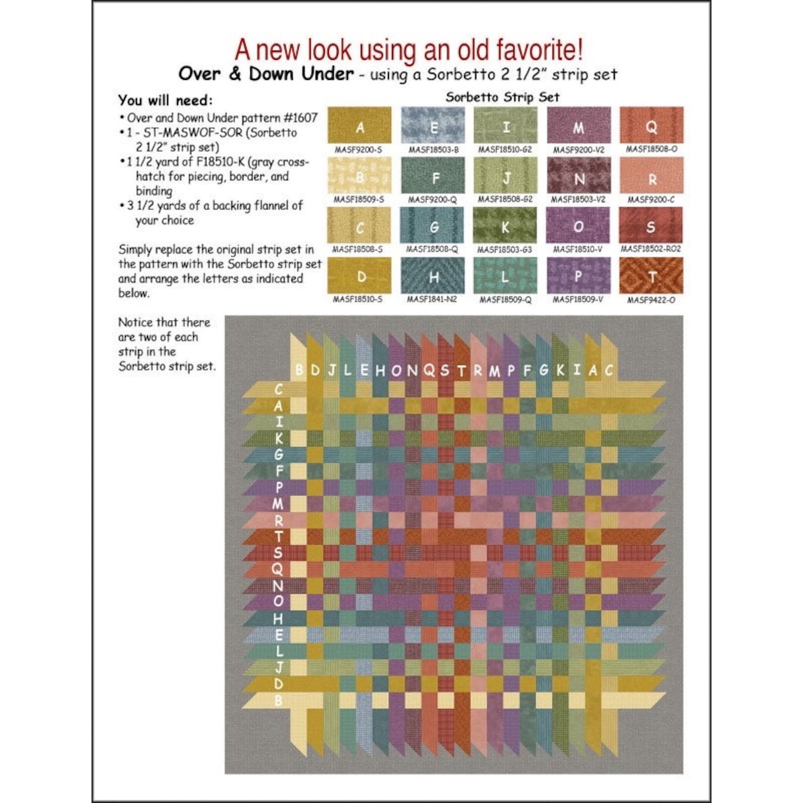 Over & Down Under Quilt Pattern - Featuring Maywood Studios Woolies ...