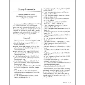 Cherry Lemonade BOM Quilt Pattern - Vendor in the Beginning PATTERN ...