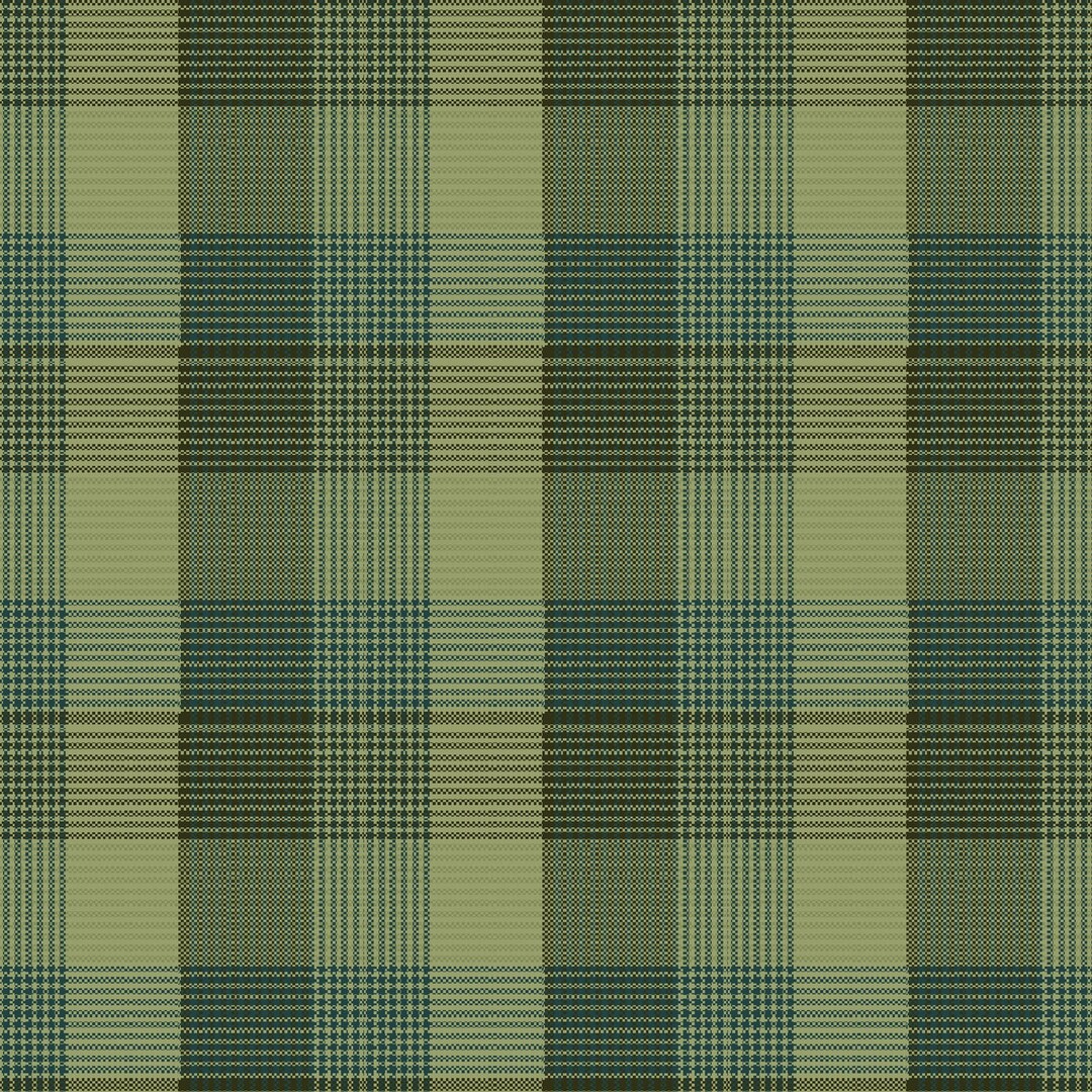 The Mountains Are Calling FLANNEL Fabric Window Pane Plaid in Green by ...