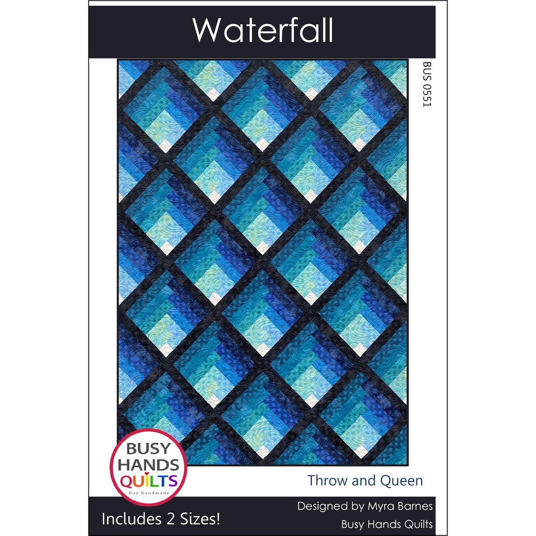 Waterfall Quilt Pattern - Log Cabin Quilt Pattern by Busy Hands Quilts ...