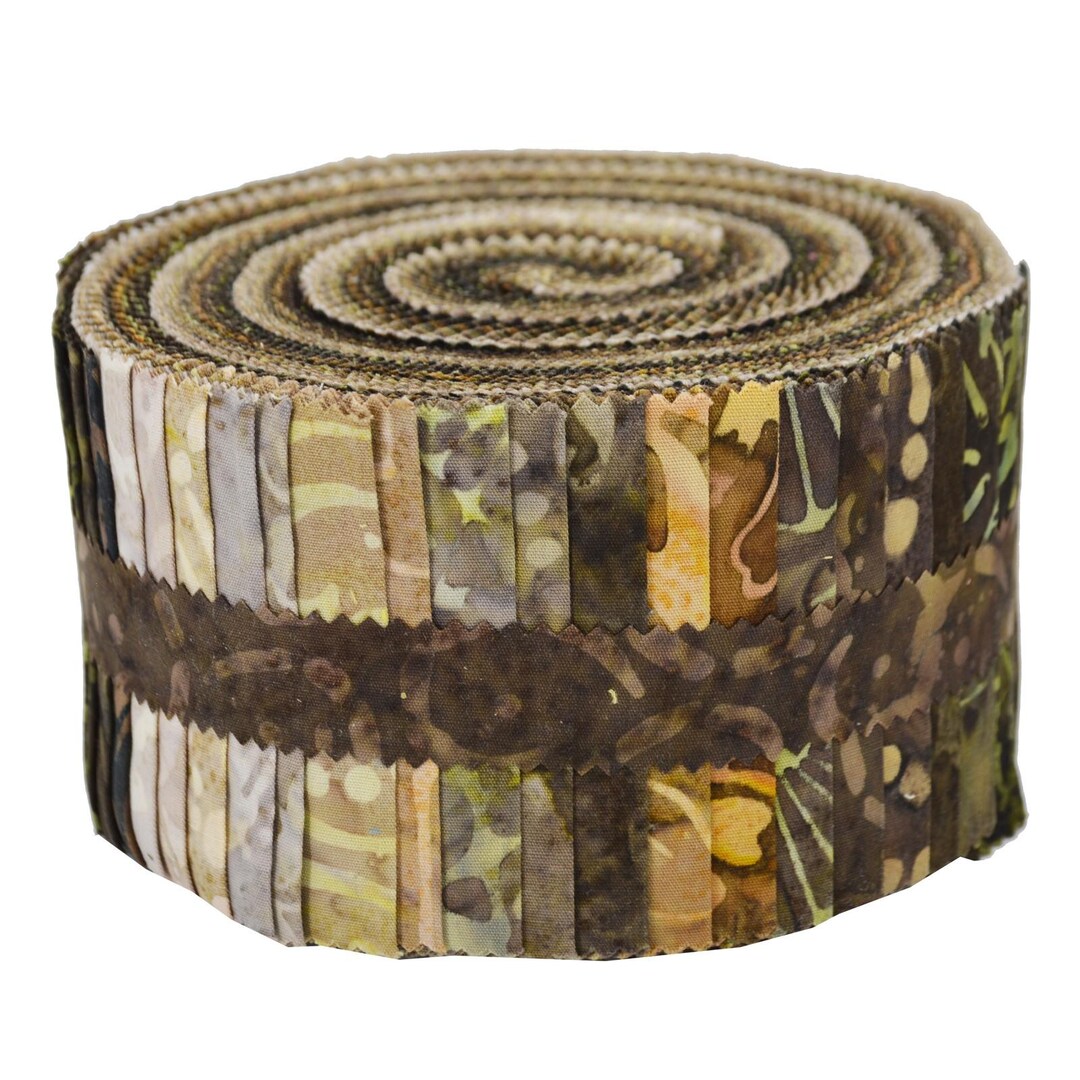 Java Batiks Coffee Brown Fabric Jelly Roll Pre-cut Strips - Maywood ...