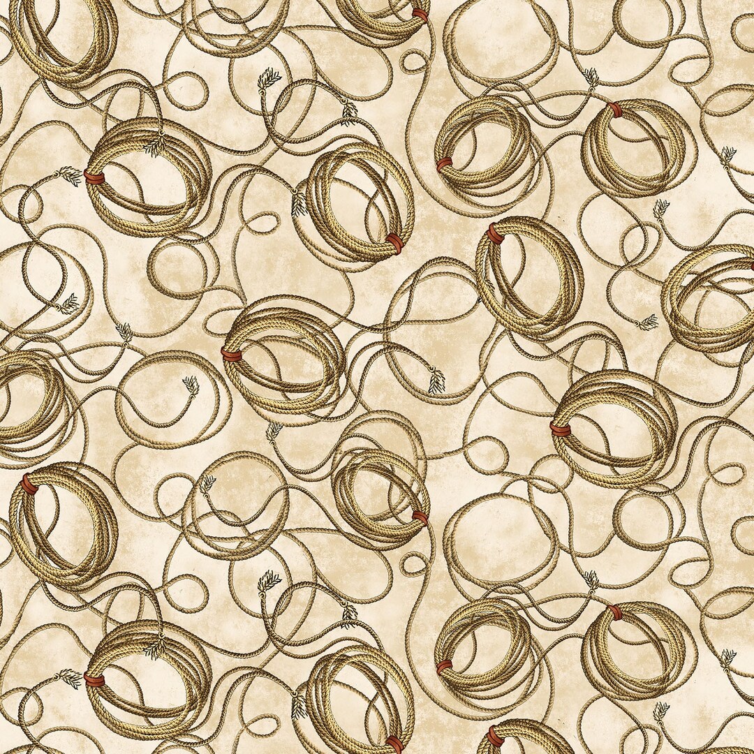 Yellowstone Lasso Fabric in Ecru / Natural 100% Cotton Fabric Cowboy ...
