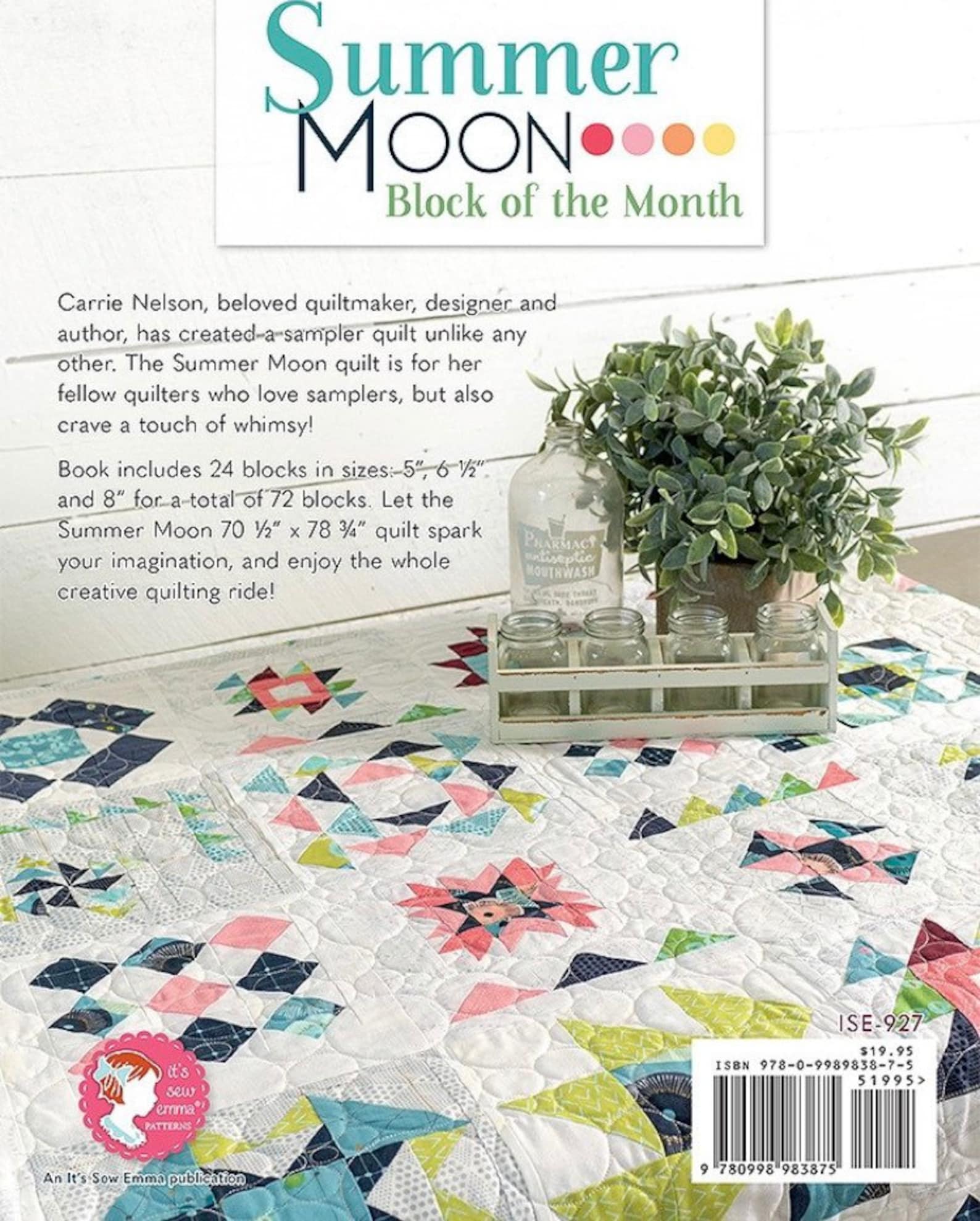 Summer Moon Quilt Pattern Book Block of the Month BOM Pattern Book ...