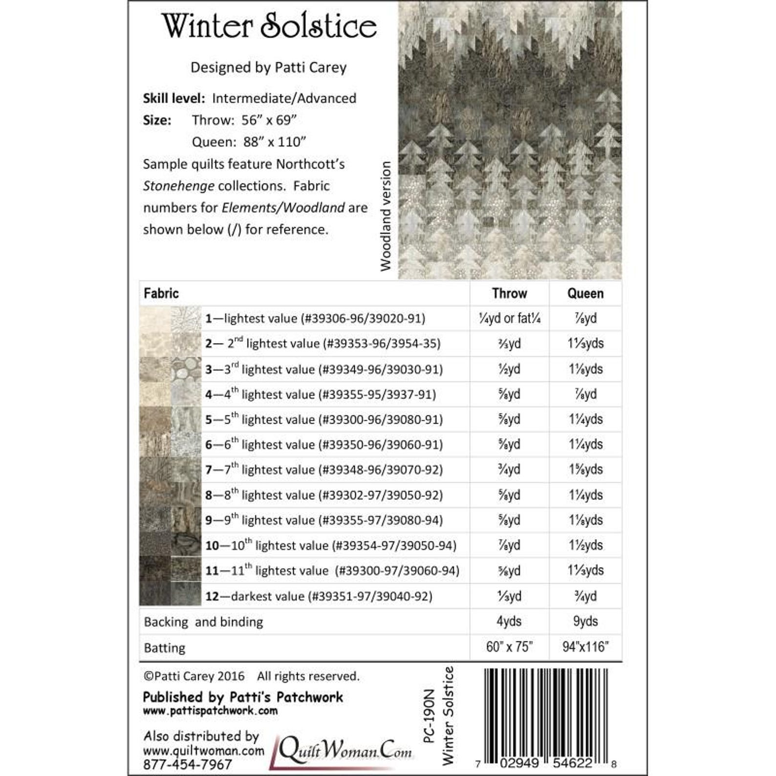Winter Solstice Quilt Pattern by Designer Patti Carey - Vendor Quilt ...
