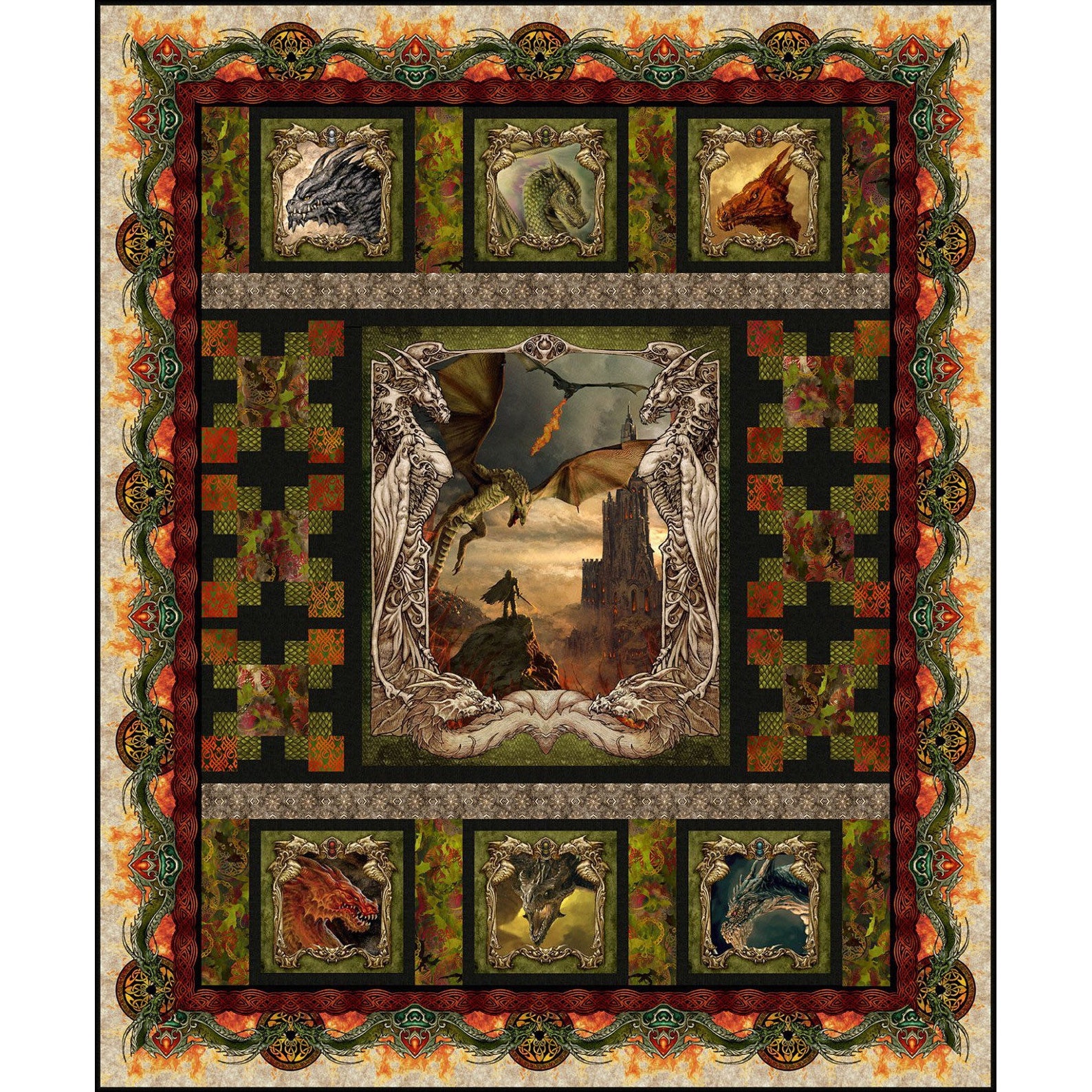 Dragons "the Ancients" Quilt Pattern by Jason Yenter Vendor in the ...