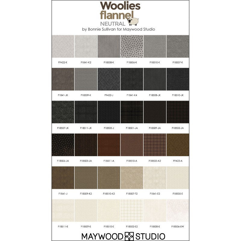 Woolies FLANNEL Neutrals Vol. 2 Fabric Layer Cake - 10" X 10" Pre-cut ...