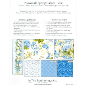 Periwinkle Spring Twist Quilt Pattern - Vendor: in the Beginning ...
