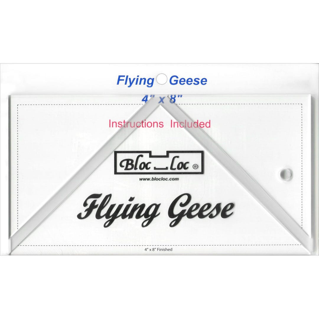 Bloc Loc Flying Geese Ruler 4" X 8" - Instructions Included - Etsy