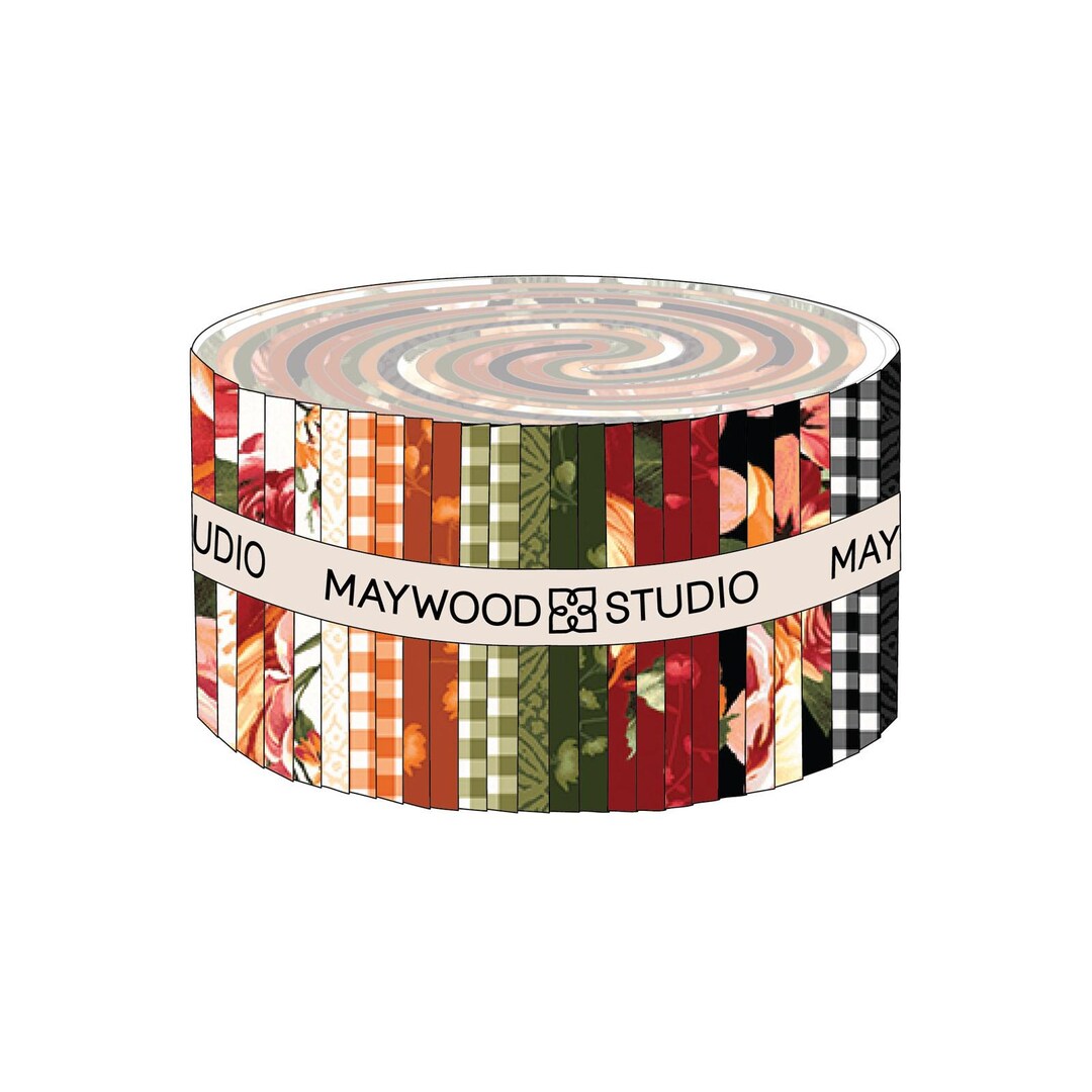 FREE SHIPPING - Harvest Rose FLANNEL Fabric Jelly Roll Quilt Strips ...