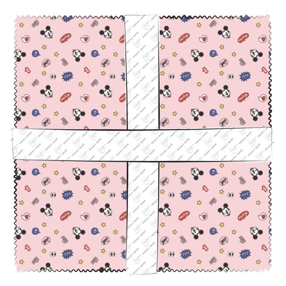 SALE Disney Mickey Mouse Fabric Layer Cake 10 Squares | Etsy