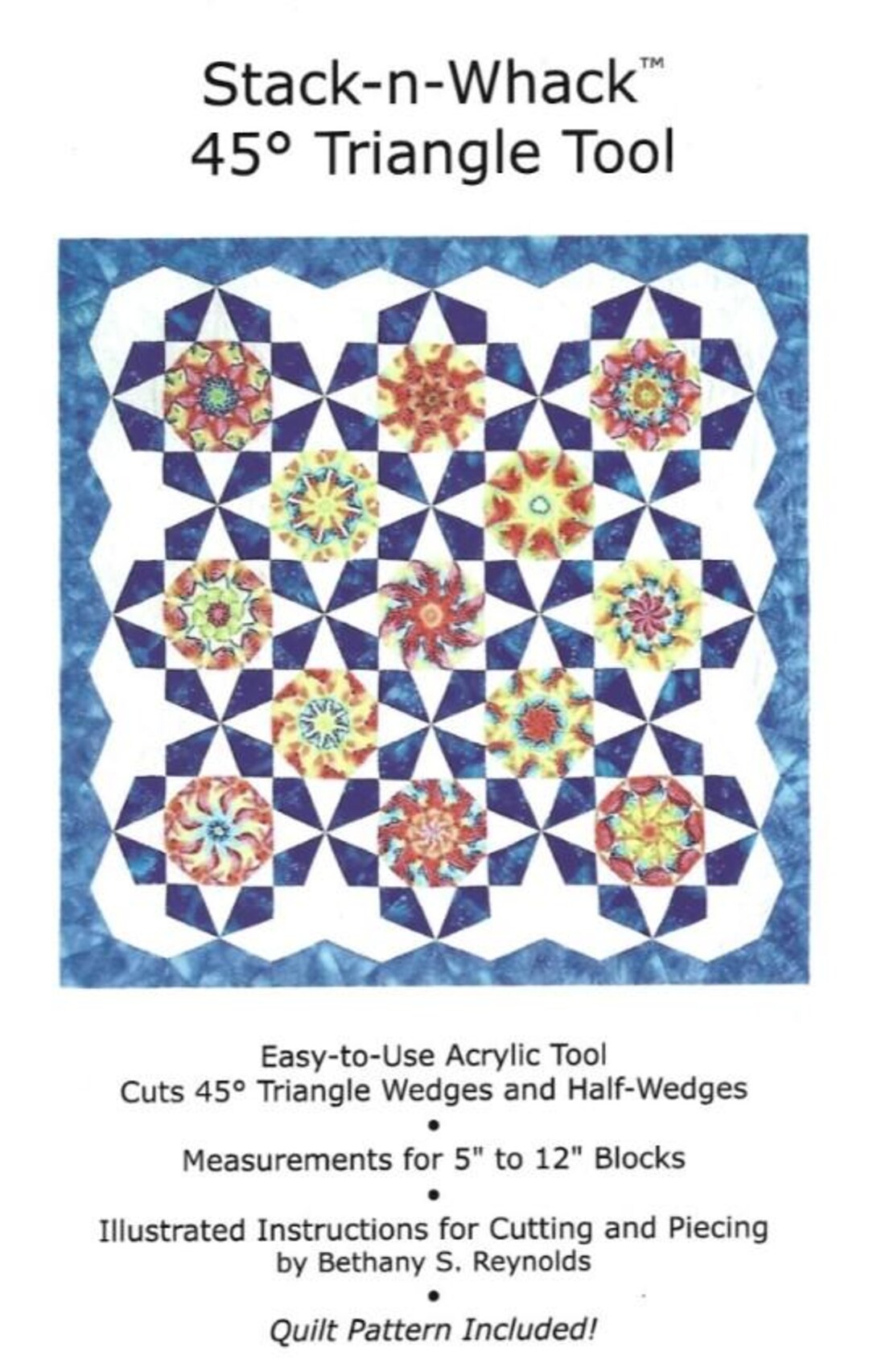 Trellis Garden Quilt Pattern With Stack-n-whack 45 Degree Triangle Tool ...