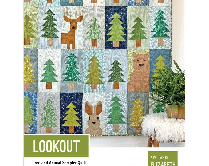 Lookout Quilt Pattern by Elizabeth Hartman - Forest Animals and Trees ...