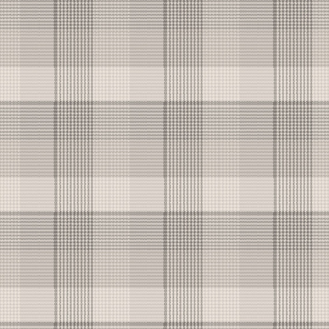 The Mountains Are Calling FLANNEL Fabric Window Pane Plaid in Cream by ...