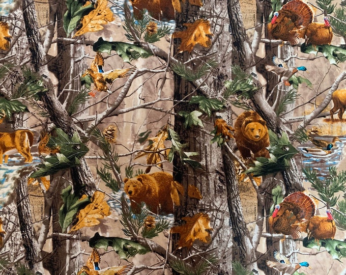 Realtree Camo Hunting Fabric - 100% Cotton Fabric 9902 Buck Wear - by ...
