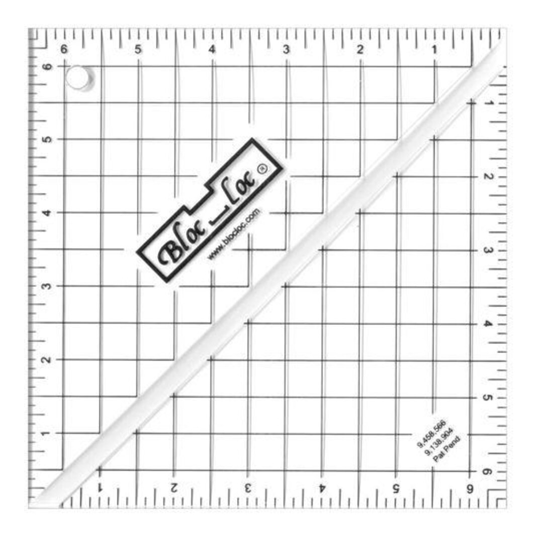 Bloc Loc Half Square Triangle Ruler - 6.5 Inch X 6.5 Inch - Etsy