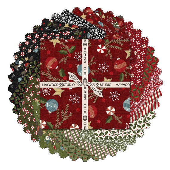 Snowdays Christmas Flannel Fabric 10 Squares Layer Cake | Etsy