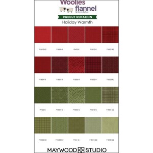 Woolies FLANNEL Holiday Warmth Fabric Layer Cake - 10" X 10" Pre-cut ...