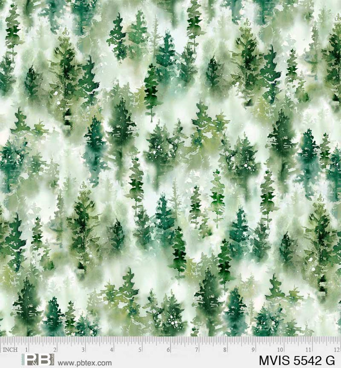 Misty Vistas Misty Tree Allover Print - 100% Cotton Quilt Fabric ...