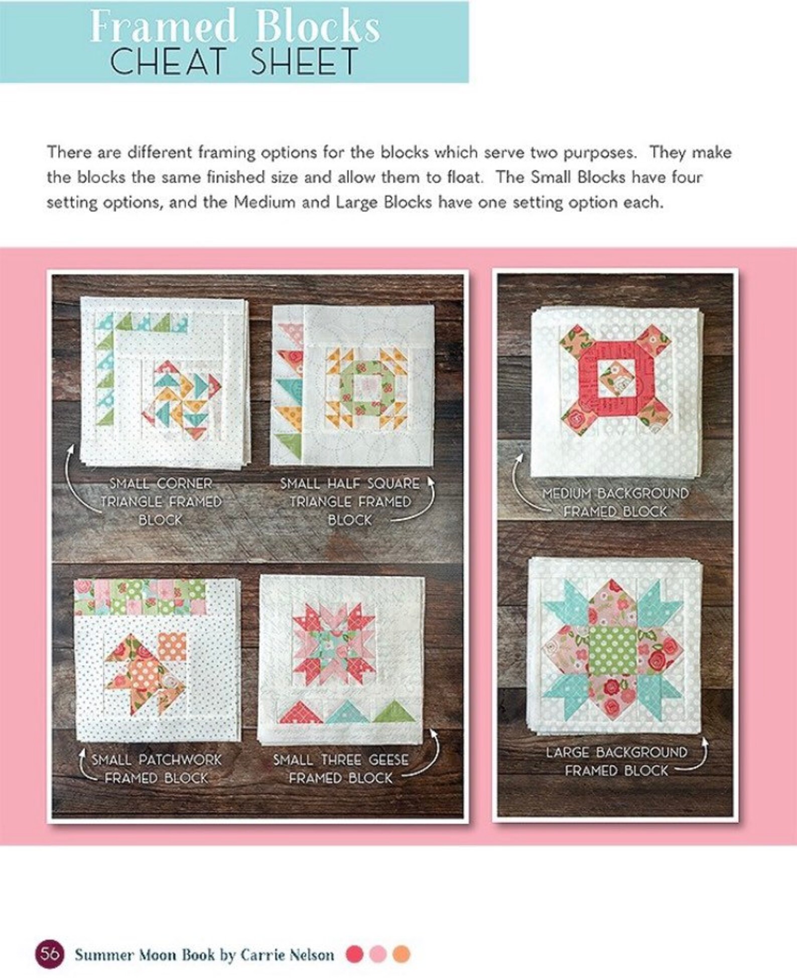 Summer Moon Quilt Pattern Book Block of the Month BOM Pattern Book ...