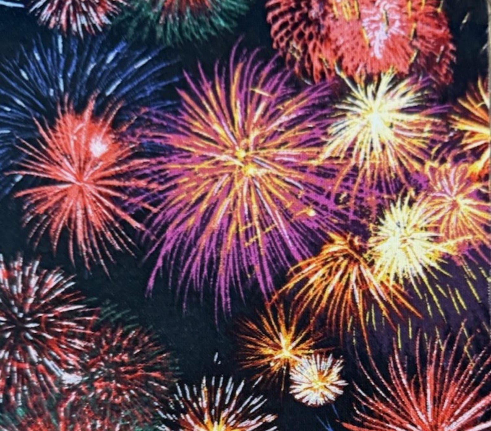 Fireworks Cotton Fabric - David Textiles - Fourth of July Fabric ...