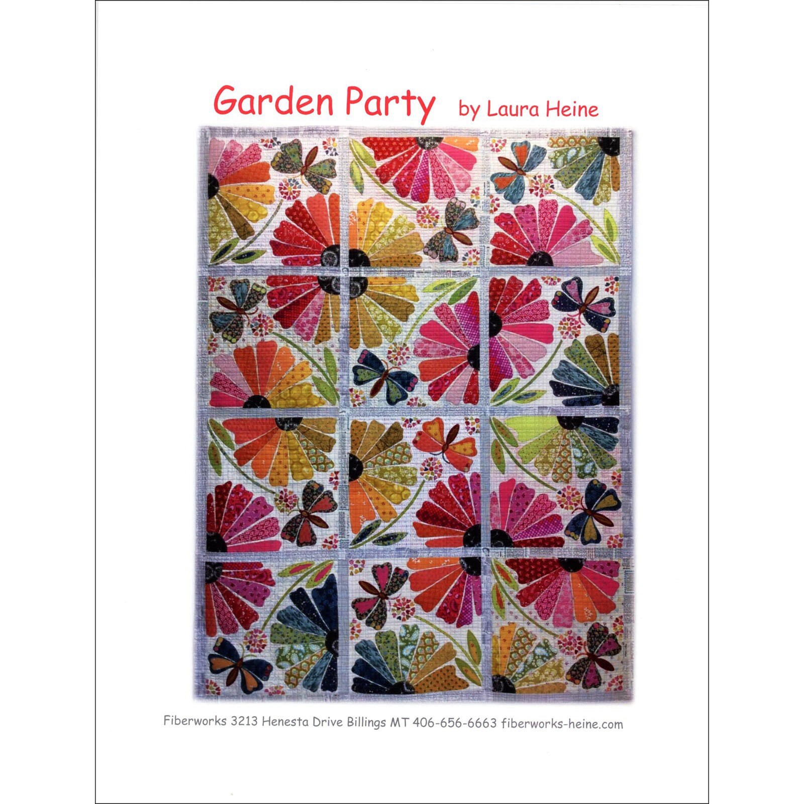 Garden Party Appliqué Quilt Pattern by Laura Heine Fiberworks ...