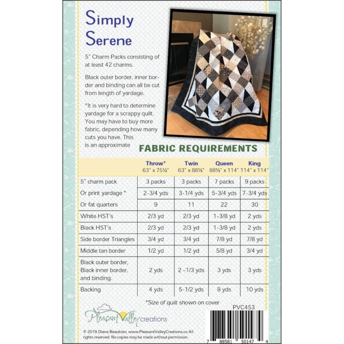 Simply Serene Easy Quilt Pattern Precut Friendly Geometric Basket Weave ...