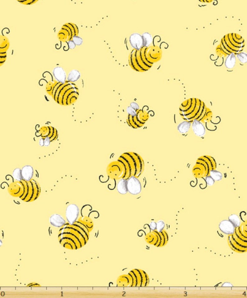 Honey Bee Fabric - Susy’s Bees Cotton Quilt Fabric by World of Susybee ...