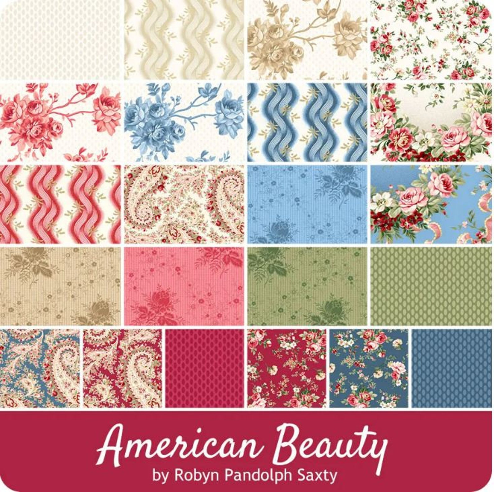 American Beauty Layer Cake Squares by Robyn Pandolph Saxty for Maywood ...