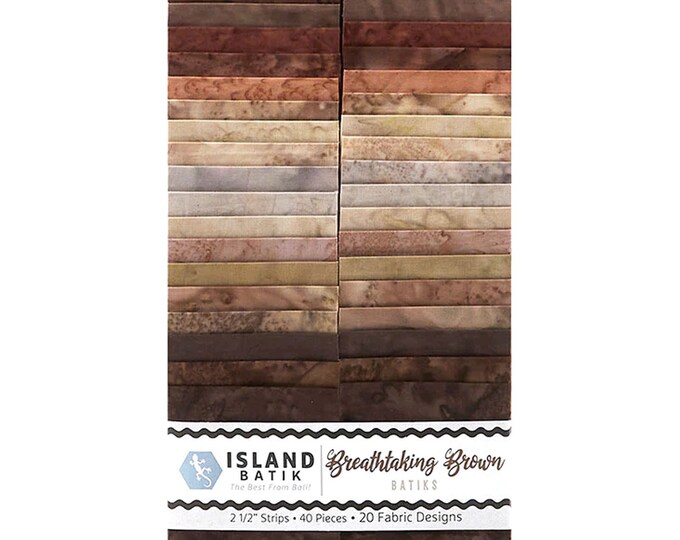 FREE SHIPPING - Island Batik Breathtaking Brown Fabric Jelly Roll Quilt ...
