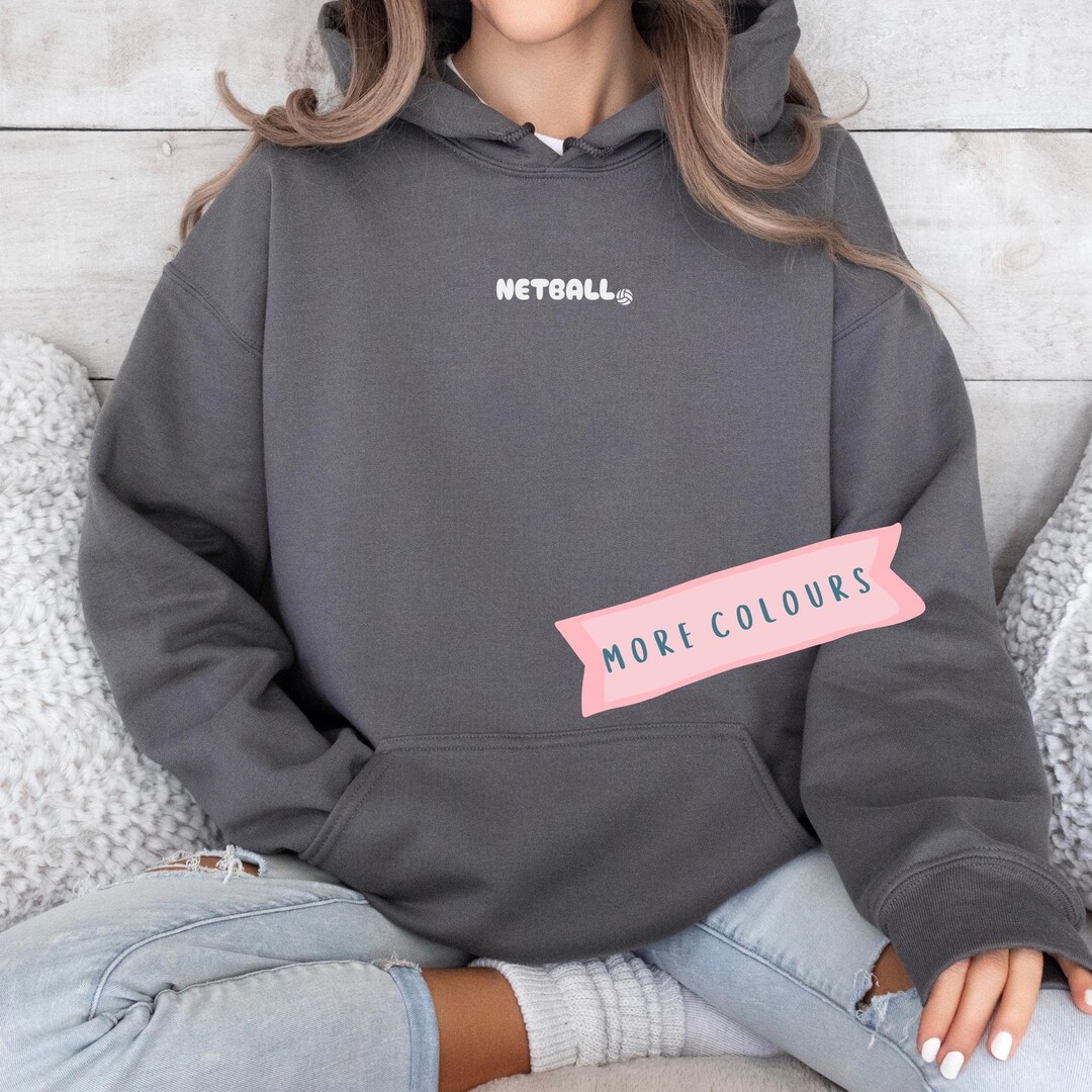 Netball Minimalist Hoodie, Sports Sweatshirt, Cute Simple Hoodie ...