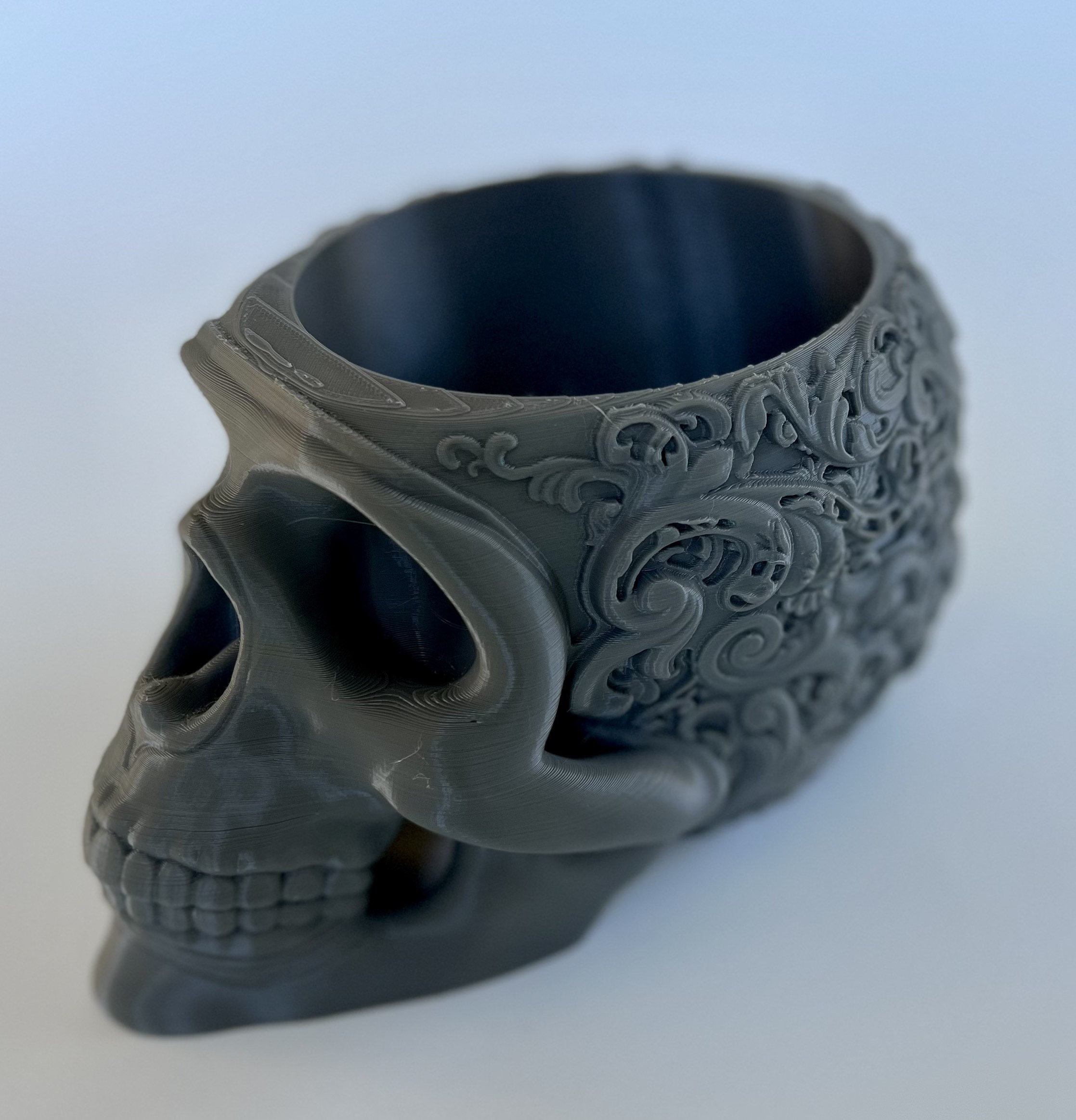 3D Printed Skull Bowl | Planter | Gothic | Halloween Decor - Etsy