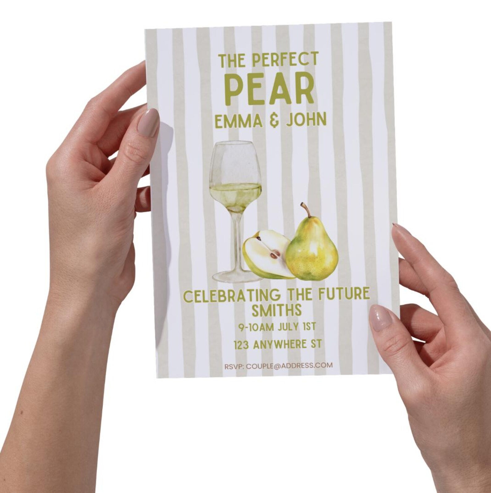 Editable "perfect Pear" Engagement Poster | Digital Download | Canva ...