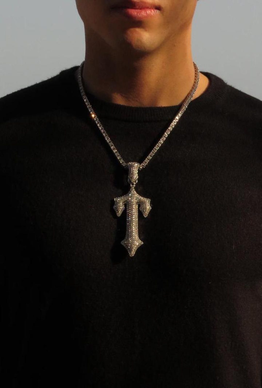 Trapstar Tennis Chain for Men 50cm Stainless Steel Diamonds, Trapstar ...