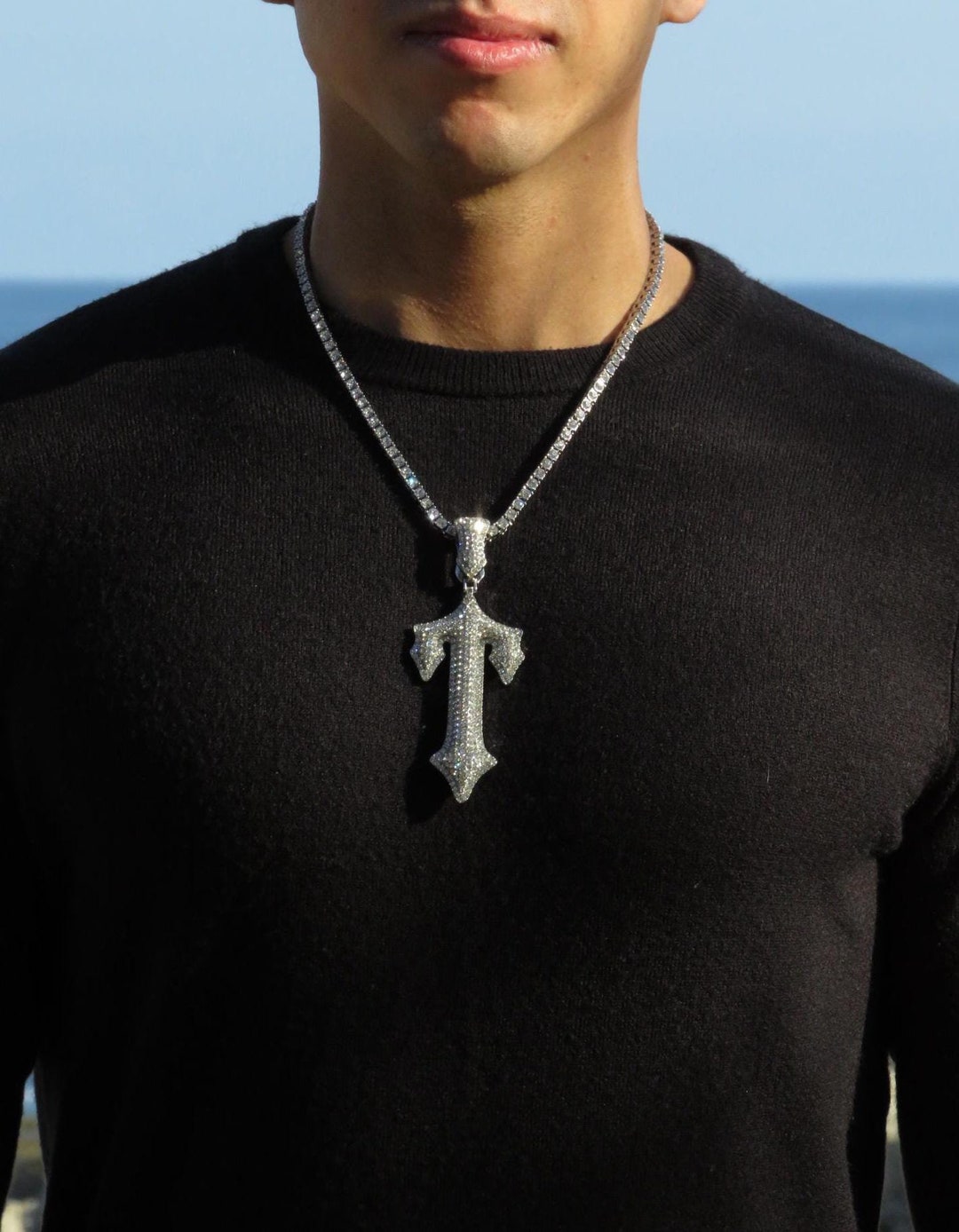 Trapstar Tennis Chain for Men 50cm Stainless Steel Diamonds, Trapstar ...
