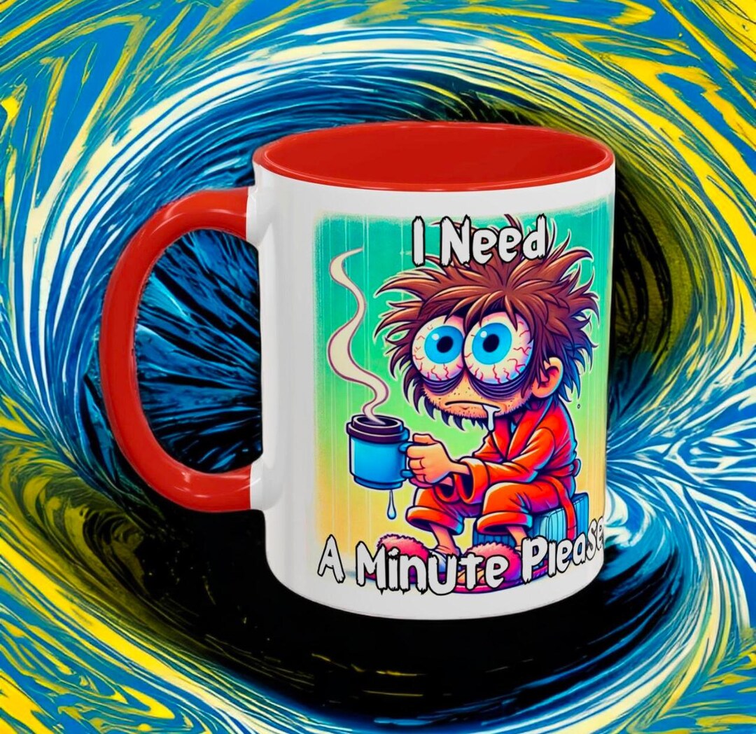 Funny Pajama Mug, Unique Coffee Cup for Morning Vibes, Cartoon ...