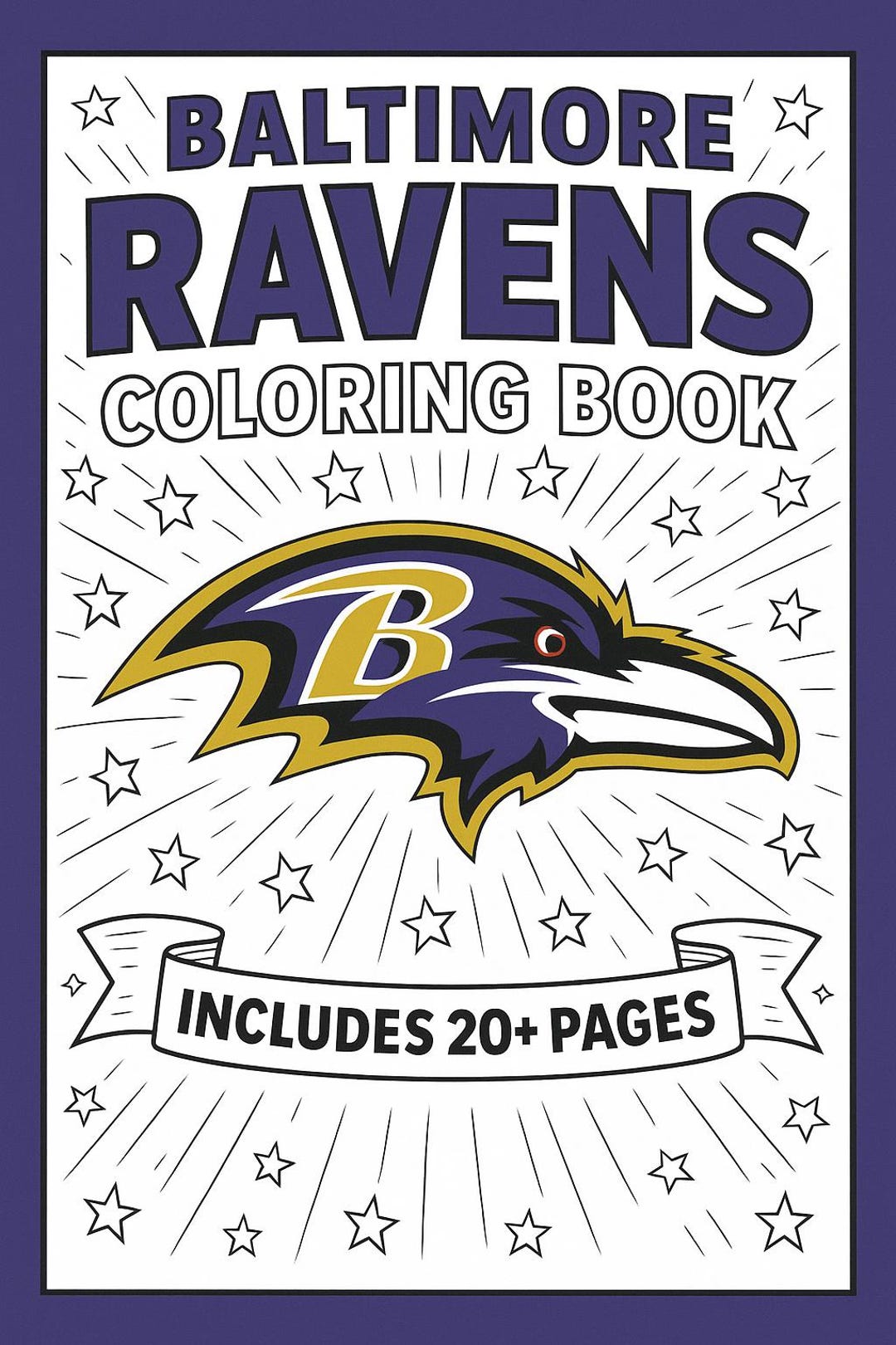 Baltimore Ravens Coloring Book - Etsy