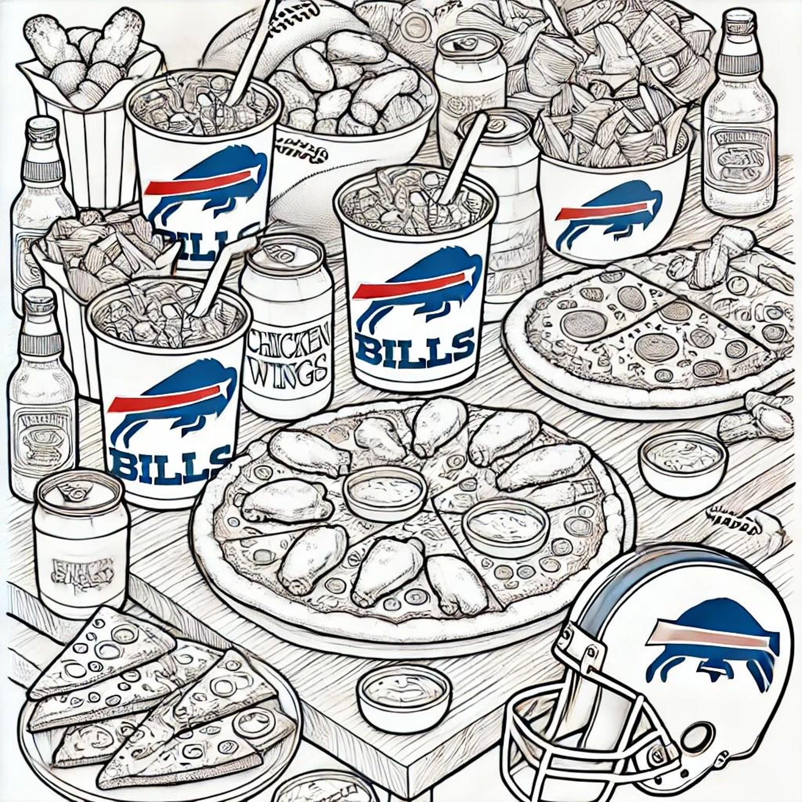 Buffalo Bills Coloring Book - Etsy