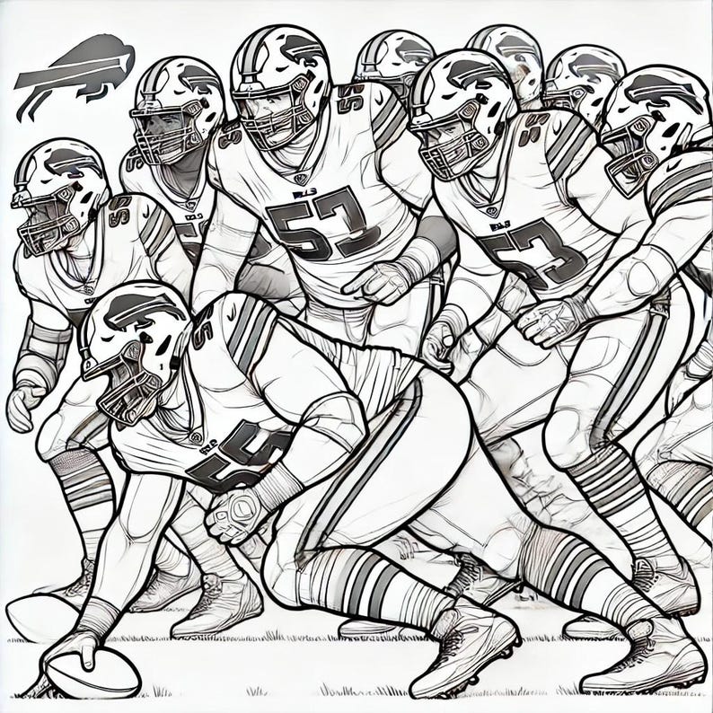 Buffalo Bills Coloring Book - Etsy