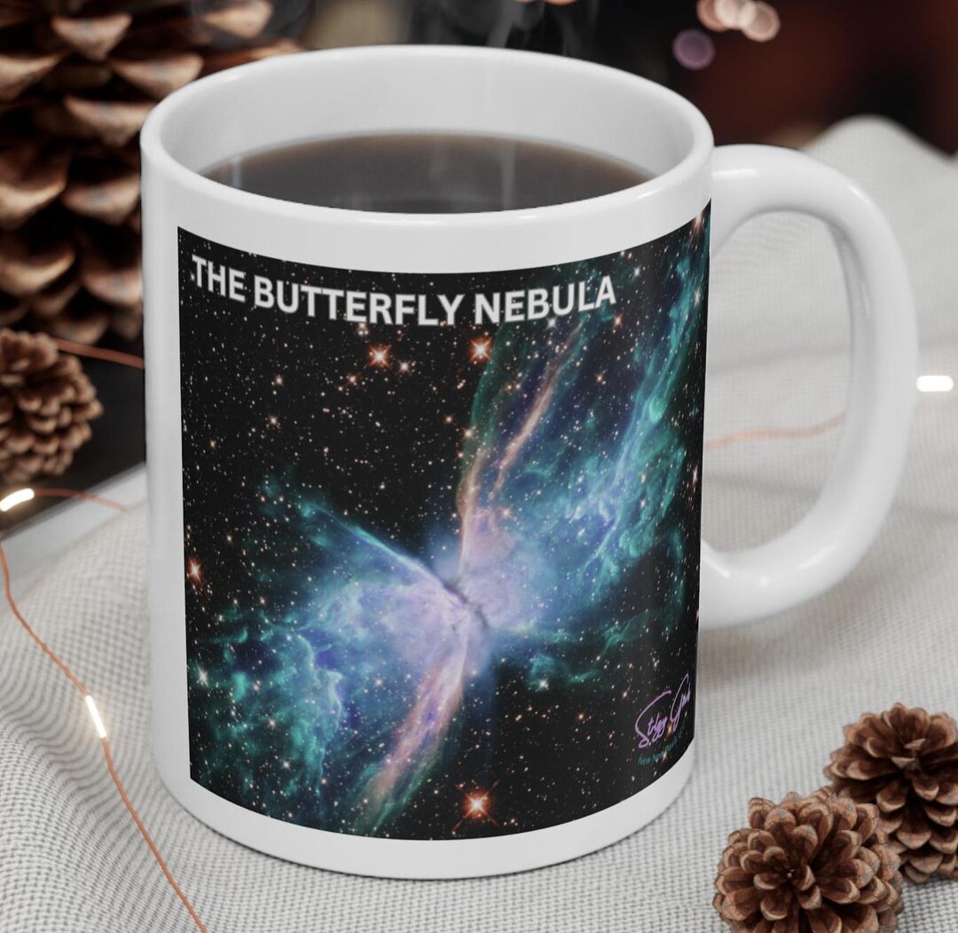 Butterfly Nebula Mug, Cosmic Coffee Cup, Space Theme Tea Mug, Celestial ...