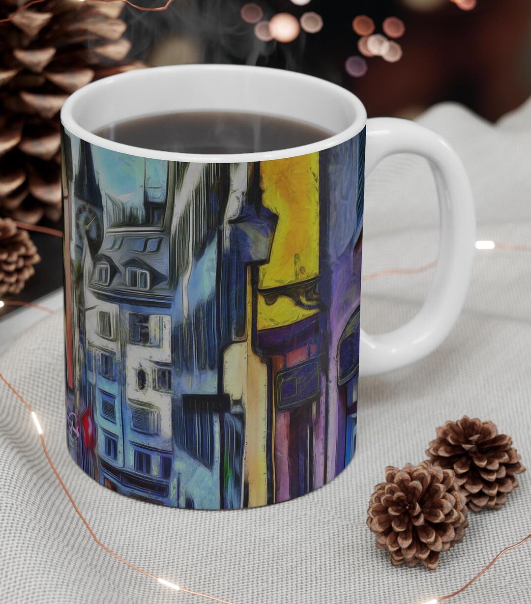 Vincent Van Gogh Zurich Street Mug, Coffee Cup, Art Lover Gift, Ceramic ...